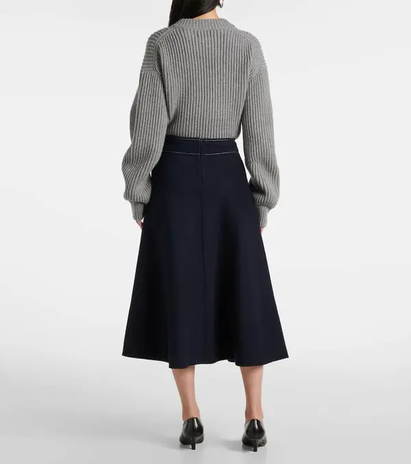 Max Mara Nevada Wool Midi Skirt