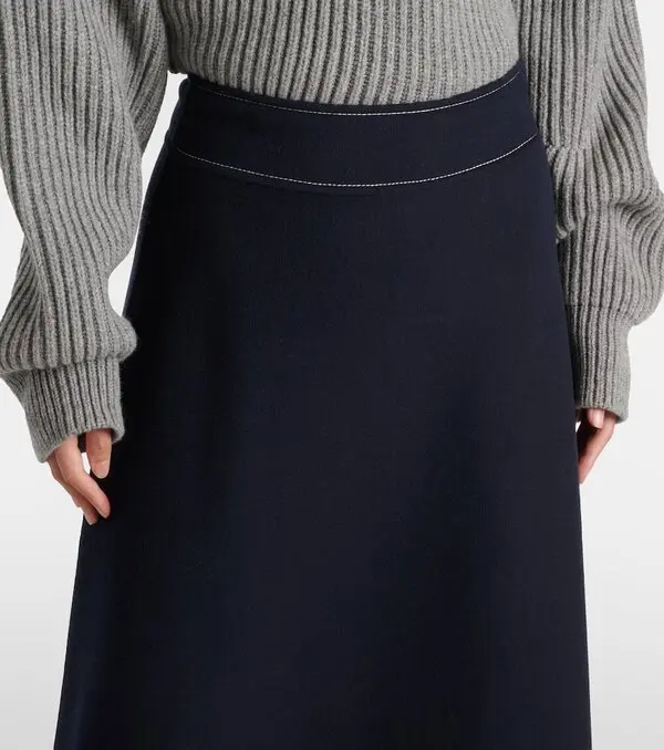 Max Mara Nevada Wool Midi Skirt