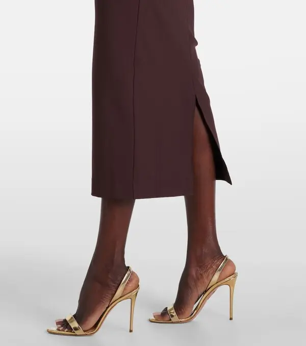 NENSI DOJAKA Asymmetric Silk Midi Dress