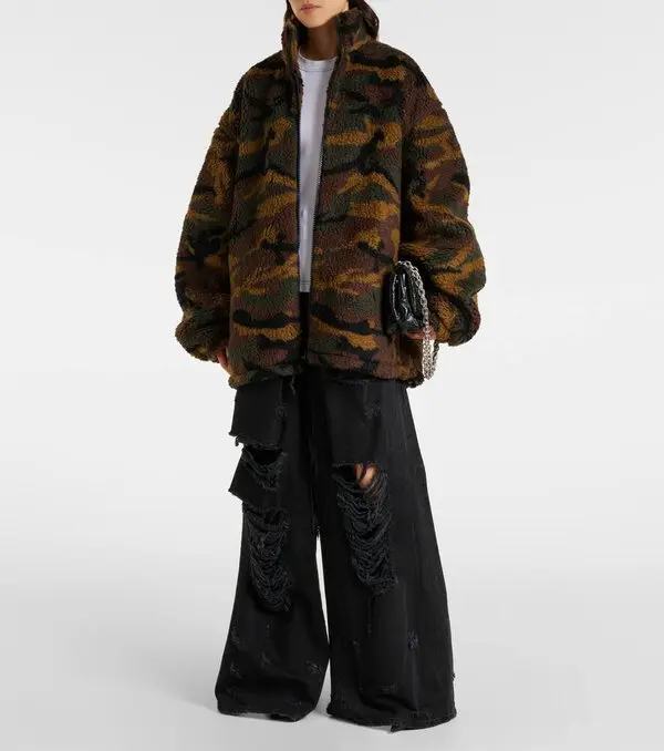 Vetements Camouflage Fleece Jacket - Green