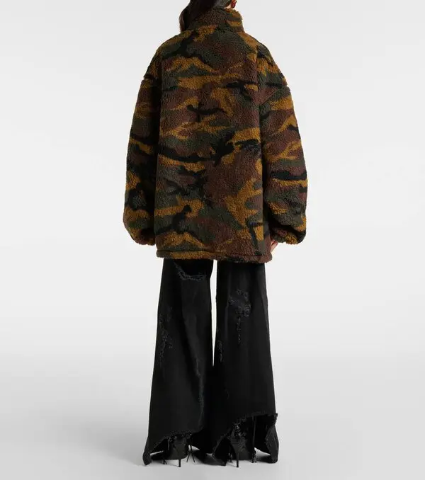 Vetements Camouflage Fleece Jacket - Green