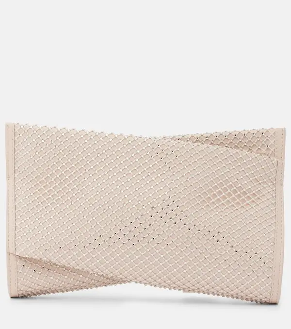 CHRISTIAN LOUBOUTIN Loubitwist Small Clutch - White
