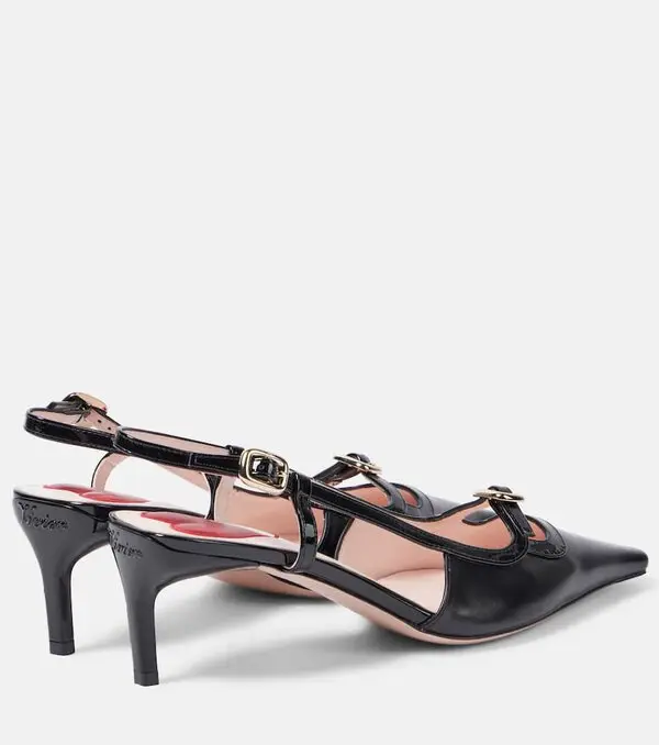 ROGER VIVIER Viv' Canard 55 Leather Slingback Pumps