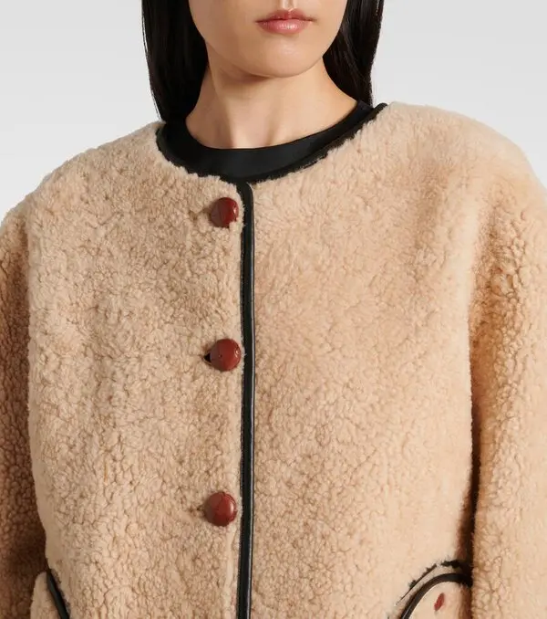 BLAZÉ MILANO Gliss Reversible Shearling Jacket - Brown