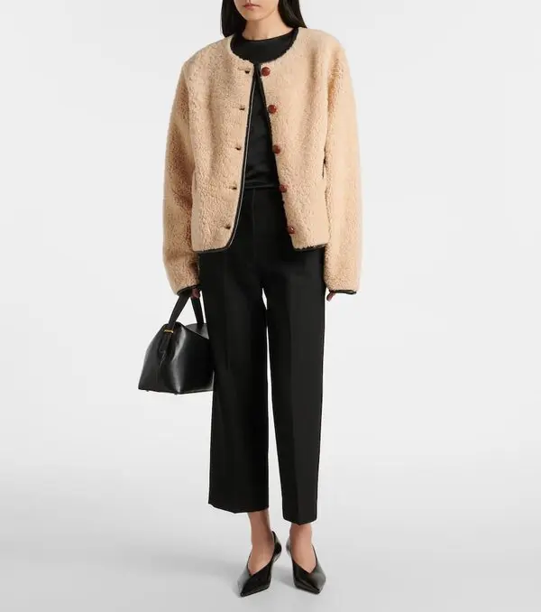 BLAZÉ MILANO Gliss Reversible Shearling Jacket - Brown