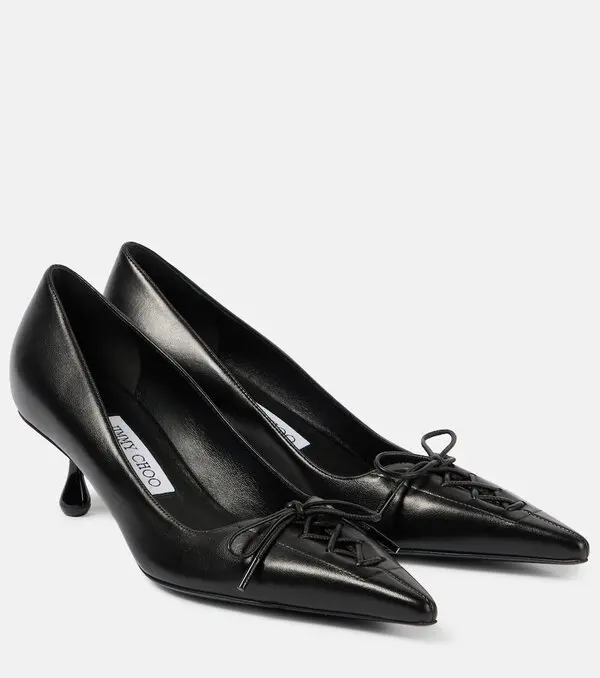 JIMMY CHOO Scarlett 50 Leather Pumps - Black