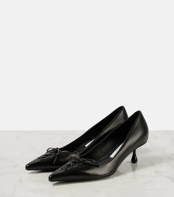 JIMMY CHOO Scarlett 50 Leather Pumps - Black