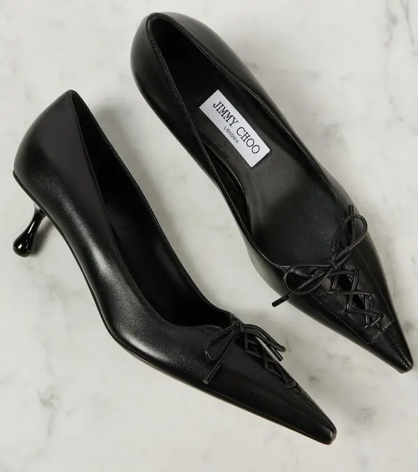 JIMMY CHOO Scarlett 50 Leather Pumps - Black