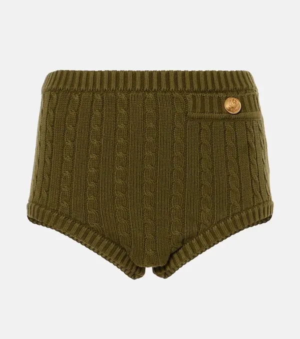 Chloé Cable-knit Cotton-blend Shorts