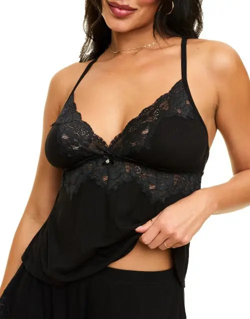 ADORE ME Lora Pajama Cami & Shorts Set - Black