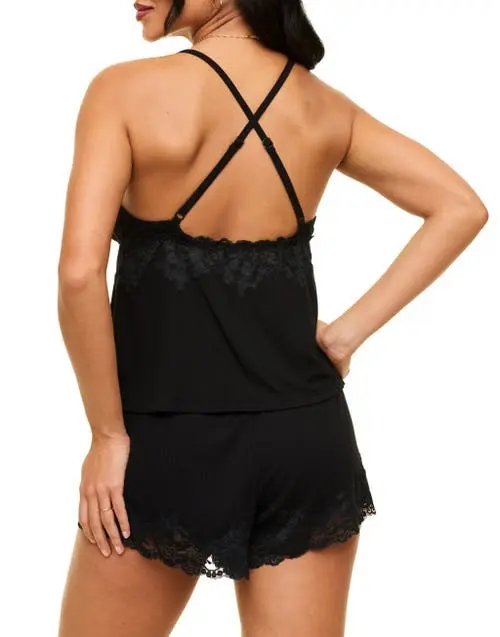 ADORE ME Lora Pajama Cami & Shorts Set - Black