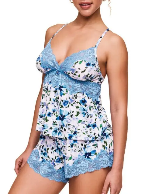 ADORE ME Lora Pajama Cami & Shorts Set - Floral White