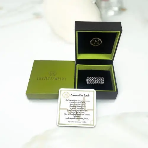 LUVMYJEWELRY Sterling Silver And Black Diamond Band Ring