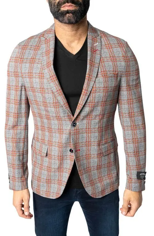 MACEOO Descartes Unconstructed Plaid Blazer