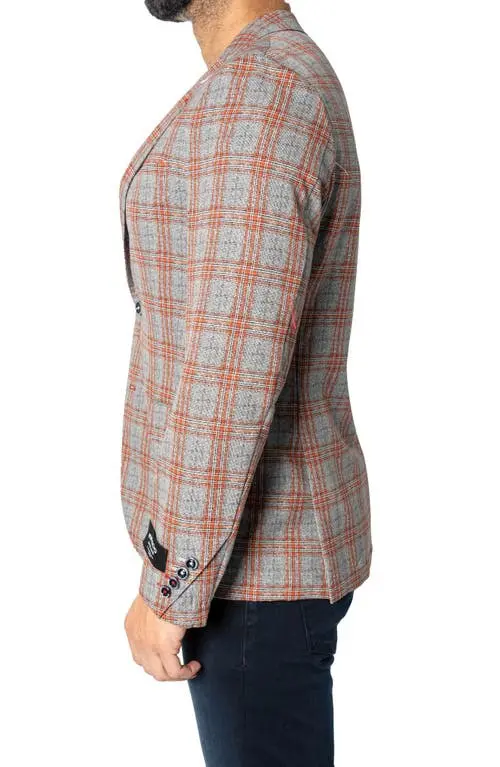 MACEOO Descartes Unconstructed Plaid Blazer