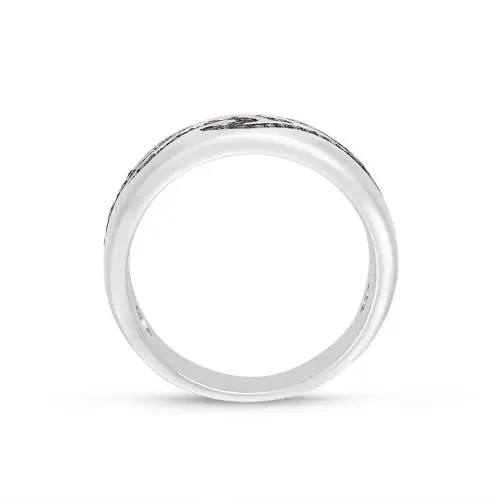 LUVMYJEWELRY Sapphire And Topaz Band Ring