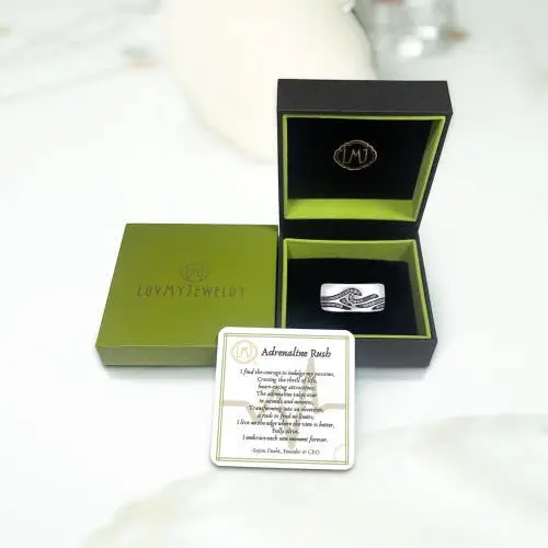 LUVMYJEWELRY Sapphire And Topaz Band Ring