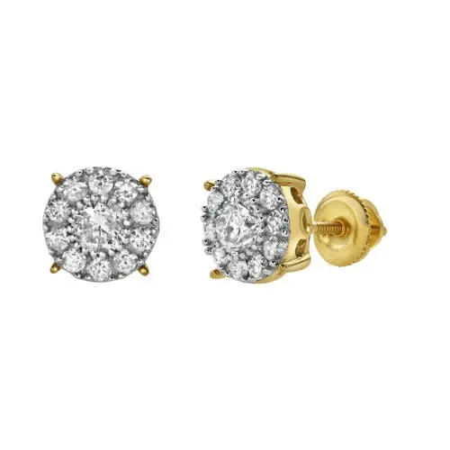 LUVMYJEWELRY 14k Gold 0.78ct Diamond Stud Earrings - 14k Yellow Gold