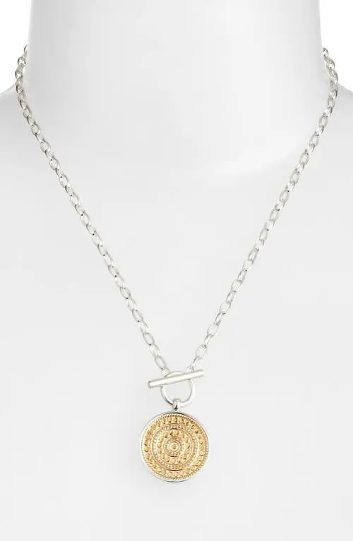 Anna Beck Classic Dotted Toggle Medallion Pendant Necklace
