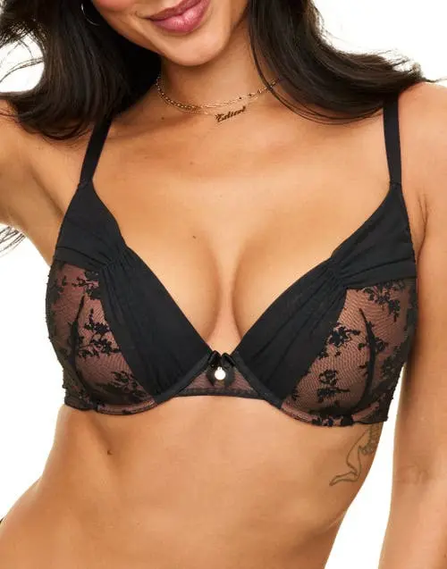 ADORE ME Wren Push Up Plunge Bra - Black