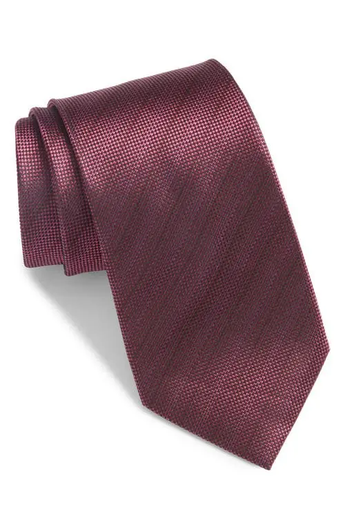 Nordstrom Tonal Stripe Silk Neck Tie - Wine