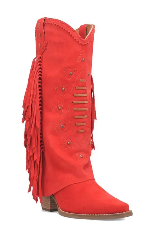 DINGO Spirit Trail Knee High Western Boot - Red