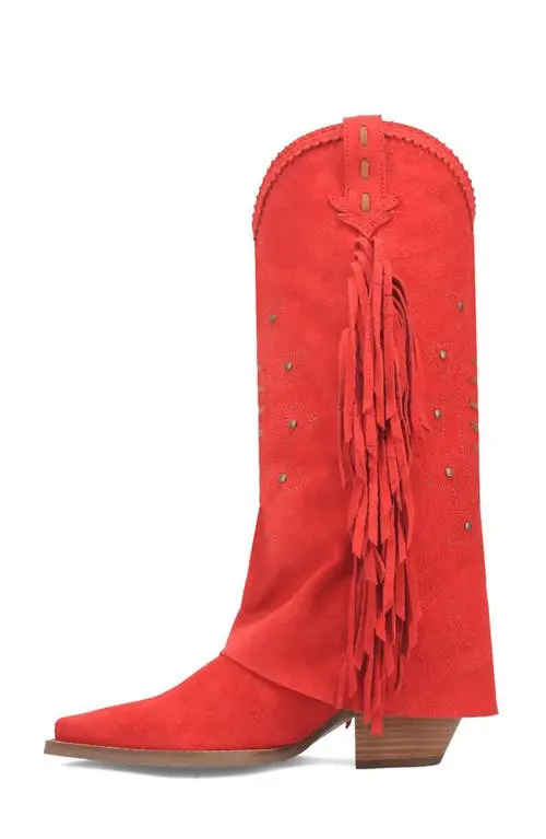 DINGO Spirit Trail Knee High Western Boot - Red
