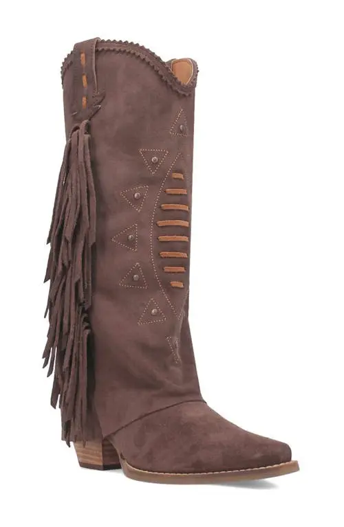 DINGO Spirit Trail Knee High Western Boot - Brown