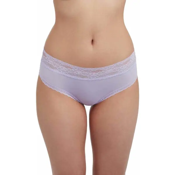 SKARLETT BLUE Goddess Lace Trim Hipster - Ice Purple