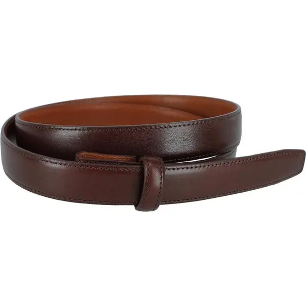 Trafalgar Cortina Leather 25mm Compression Belt Strap - Mahogany