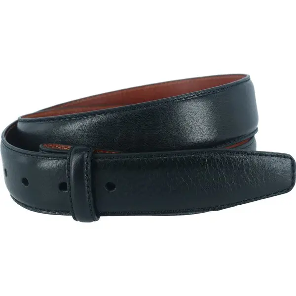 Trafalgar Pebble Grain Leather 35mm Harness Belt Strap - Black