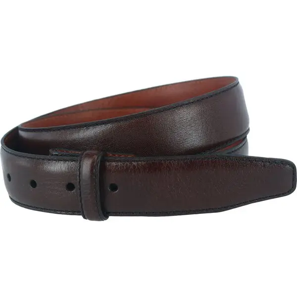 Trafalgar Pebble Grain Leather 35mm Harness Belt Strap - Brown