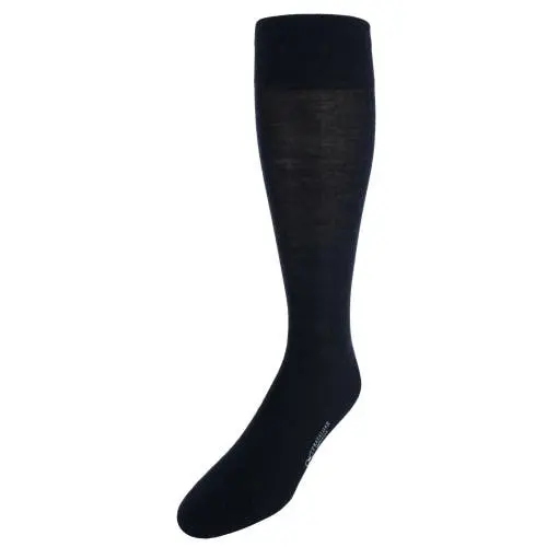Trafalgar Sutton Fine Merino Wool Ribbed Socks - Black