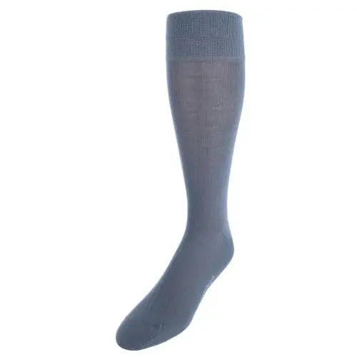 Trafalgar Sutton Fine Merino Wool Ribbed Socks - Grey
