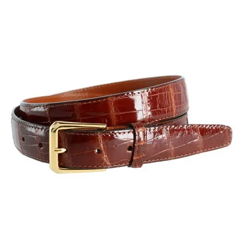 Trafalgar Classic 30mm Genuine Glazed Alligator Belt