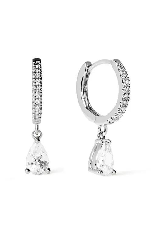 ANA LUISA Elise Huggie Hoop Earrings - Silver