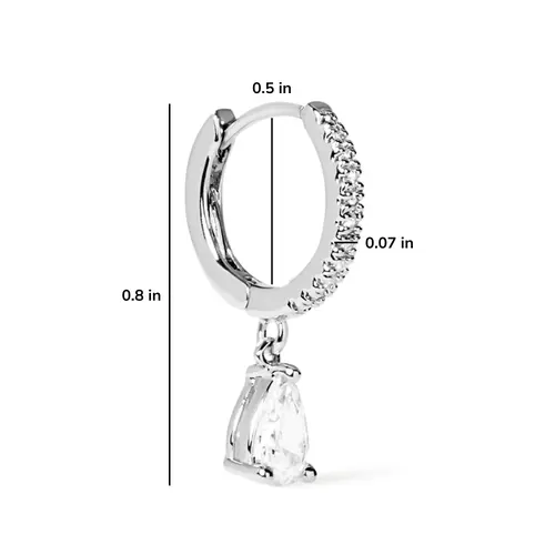 ANA LUISA Elise Huggie Hoop Earrings - Silver