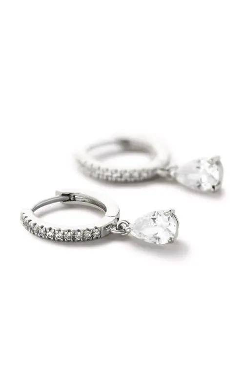 ANA LUISA Elise Huggie Hoop Earrings - Silver