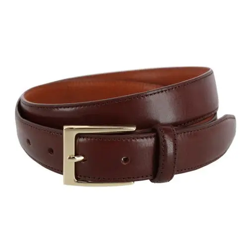 Trafalgar 30mm Cortina Leather Belt - Mahogany