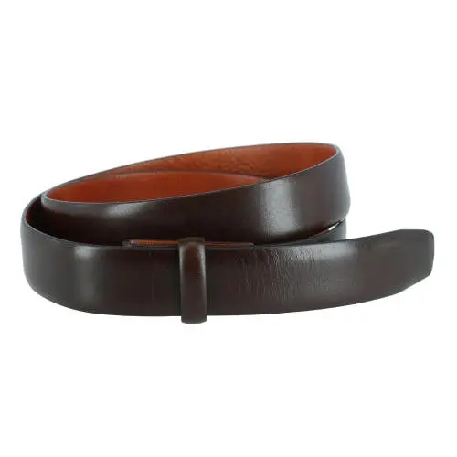 Trafalgar Cortina Leather Compression Belt Strap 30mm - Dark Brown