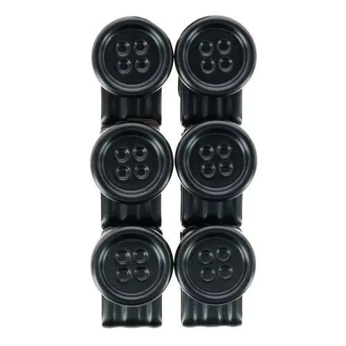 Trafalgar No Sew Moveable Button End Brace Clips - Black
