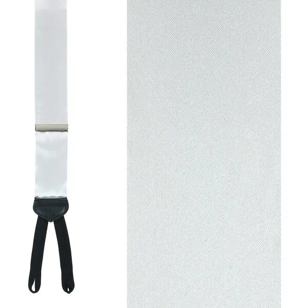 Trafalgar Sutton Solid Silk Formal End Suspender - Silver