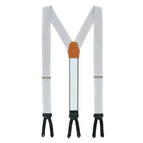 Trafalgar Sutton Solid Silk Formal End Suspender - Silver