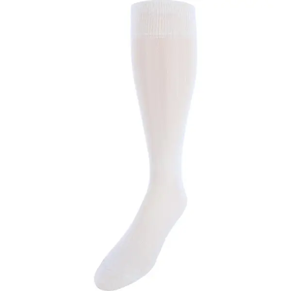 Trafalgar Jasper Mercerized Cotton Ribbed Socks - Cream