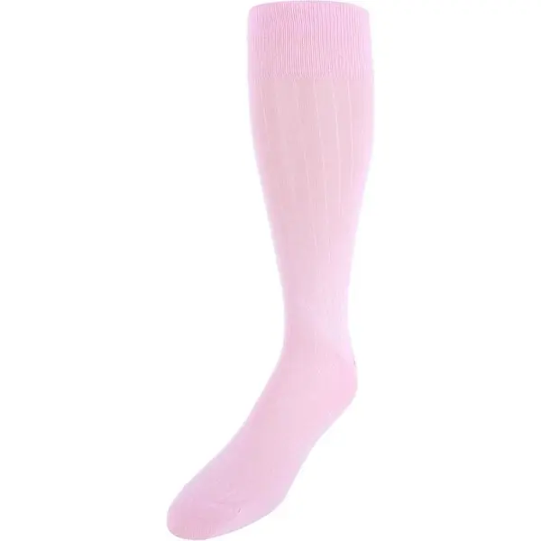 Trafalgar Jasper Mercerized Cotton Ribbed Socks - Pink