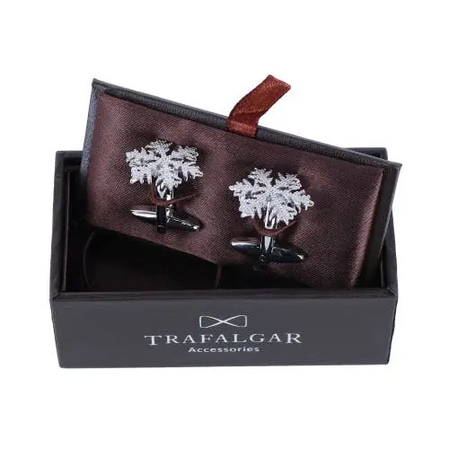 Trafalgar Let It Snow Snowflake Novelty Cufflinks
