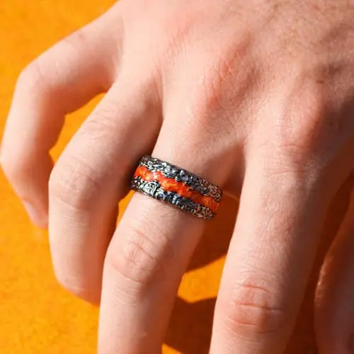 LUVMYJEWELRY Sterling & Enamel Band Ring