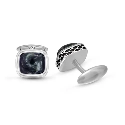 LUVMYJEWELRY Seraphinite Sterling Cufflinks