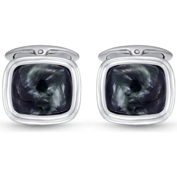 LUVMYJEWELRY Seraphinite Sterling Cufflinks