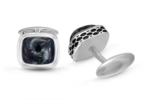 LUVMYJEWELRY Seraphinite Sterling Cufflinks